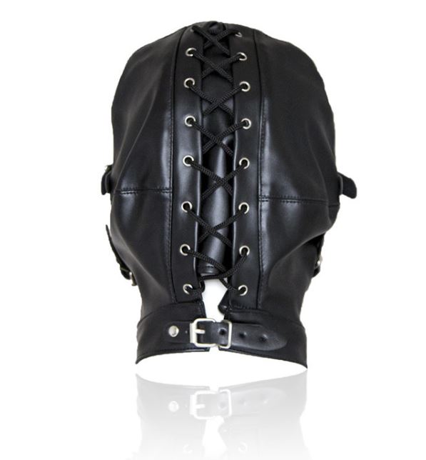 Sensory Deprivation Fetish Mask – Lace and Leather